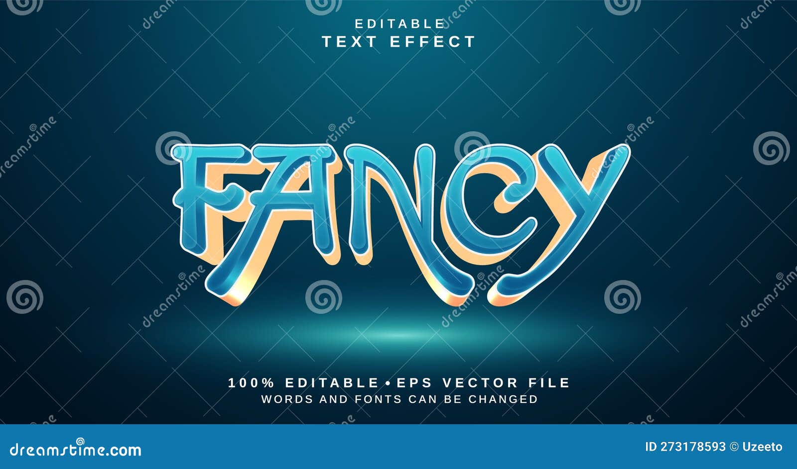Editable Text Style Effect - Fancy Text Style Theme Stock Vector ...