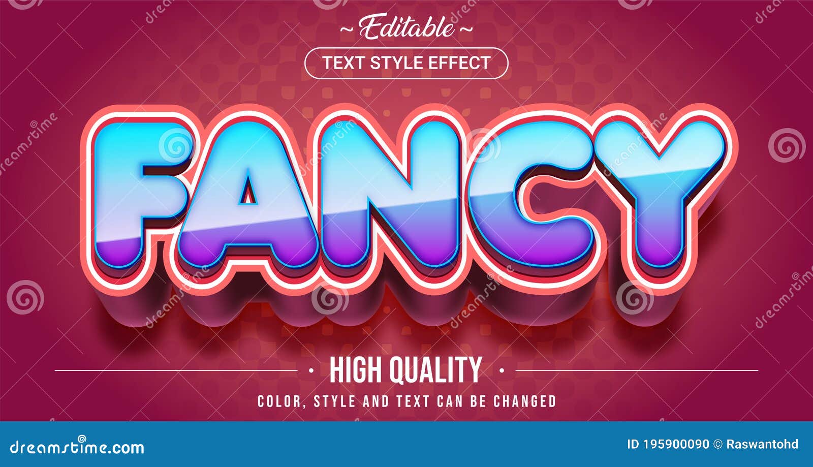 Editable Text Style Effect - Fancy Theme Style Stock Vector ...