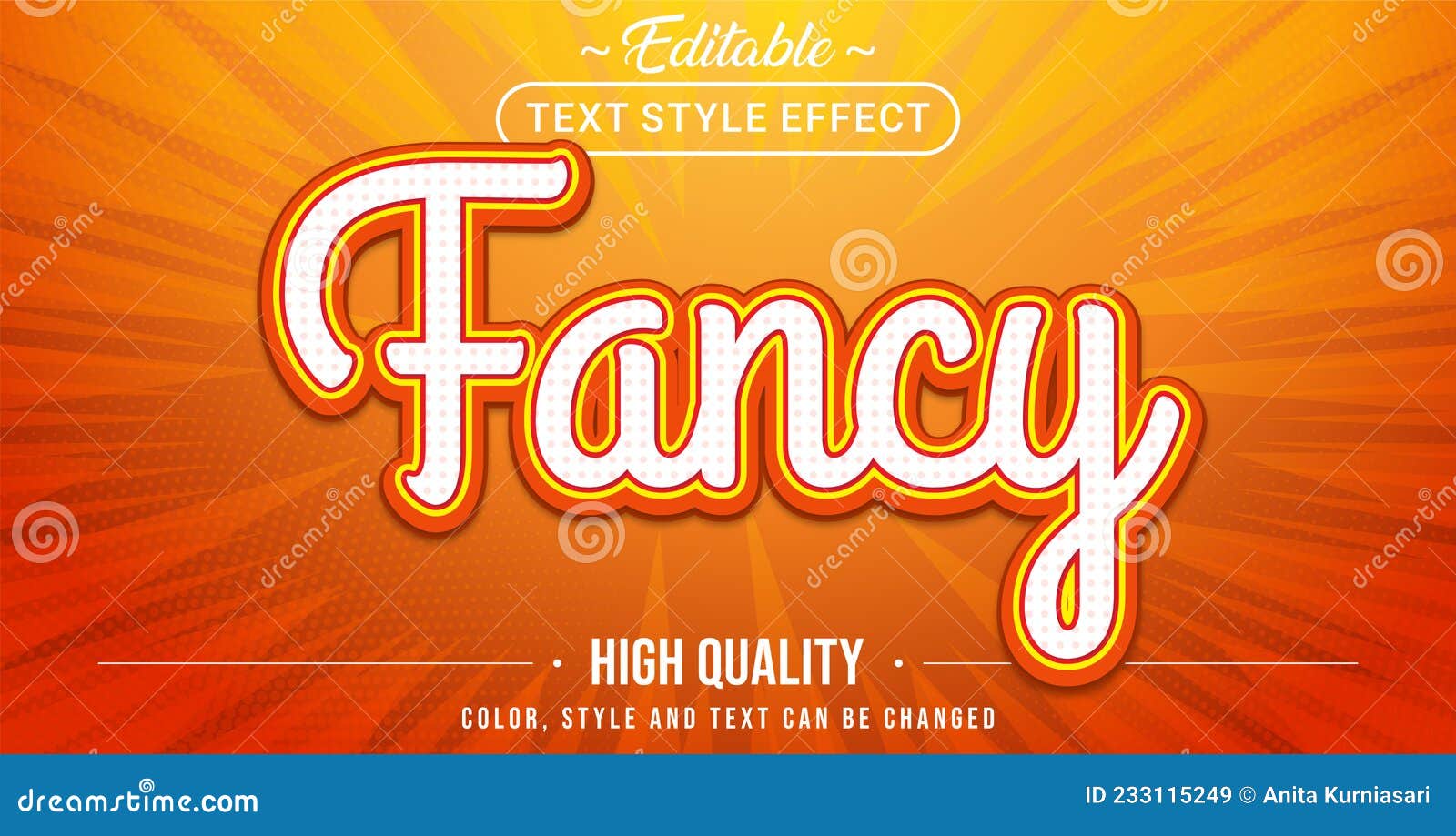Editable Text Style Effect - Fancy Theme Style Stock Vector ...