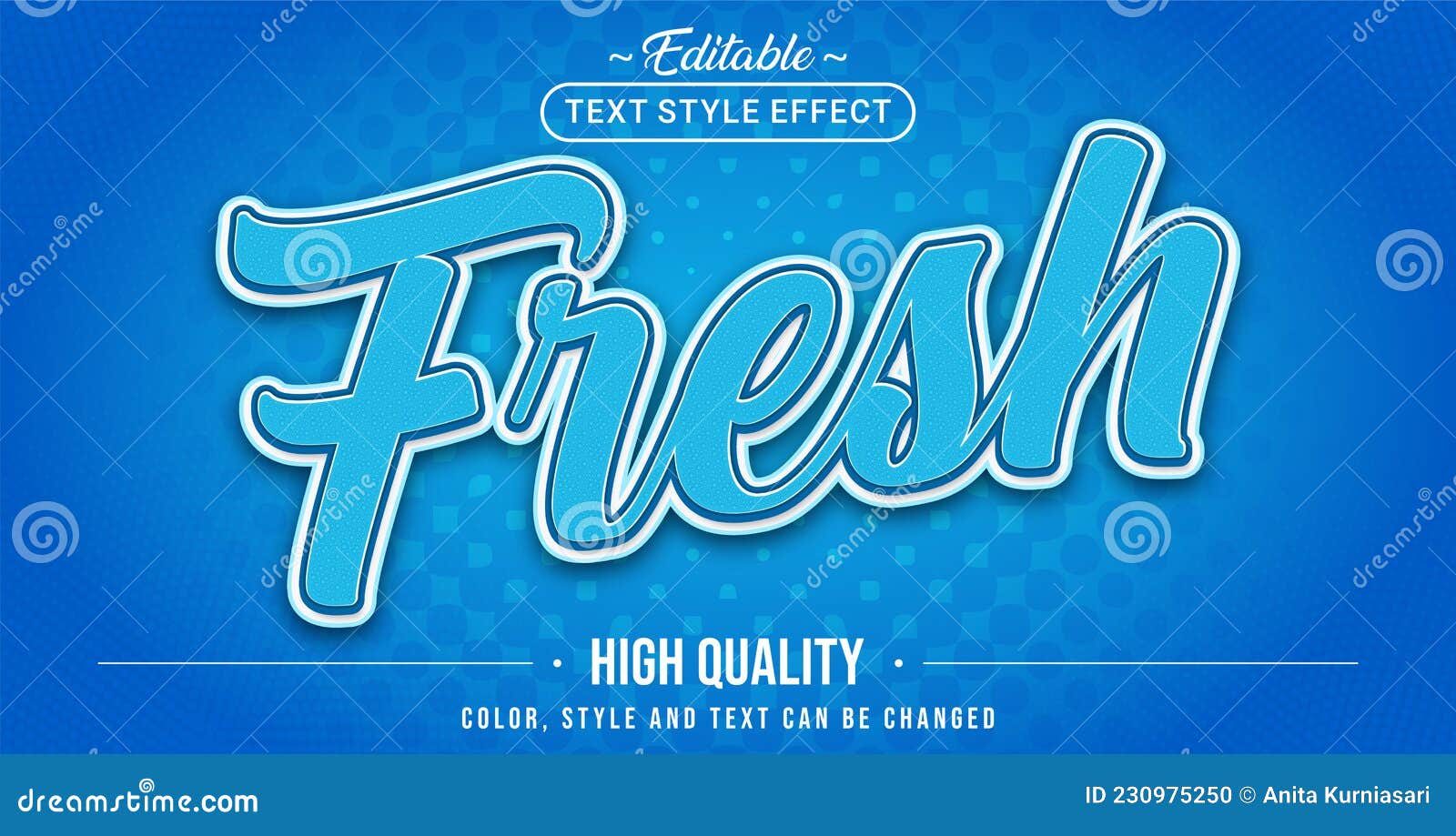 Editable Text Style Effect - Fresh Text Style Theme Stock Vector ...