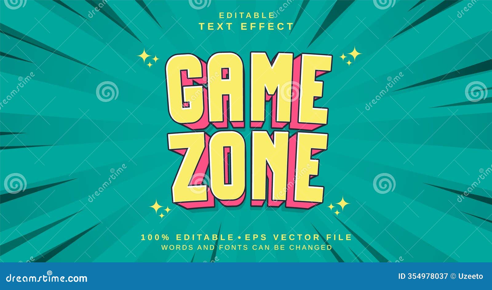 Game Zone Arcade With Red Button Logo Vector. Game Room Illustration ...