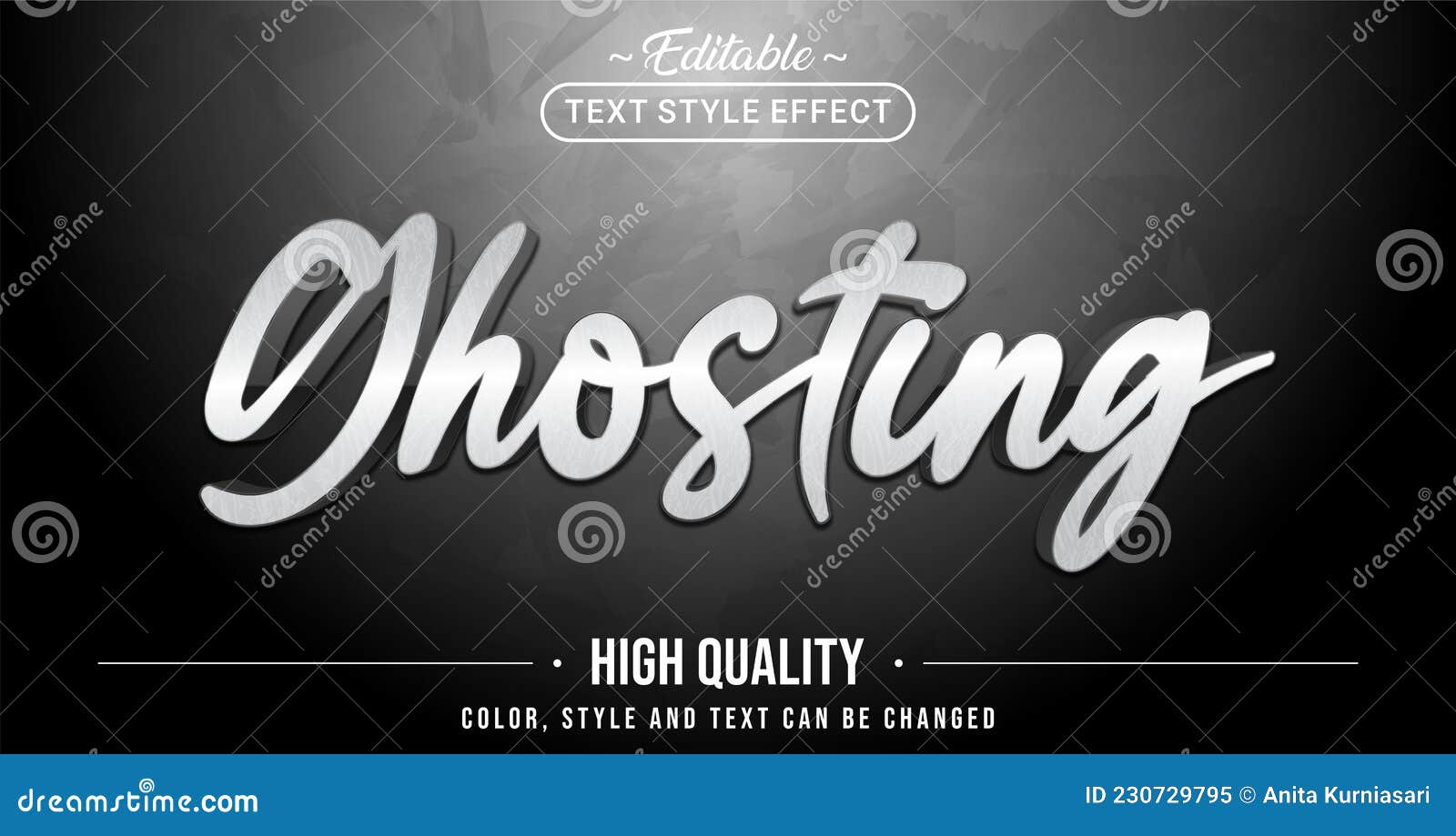 Editable Text Style Effect - Ghosting Text Style Theme Stock Vector ...