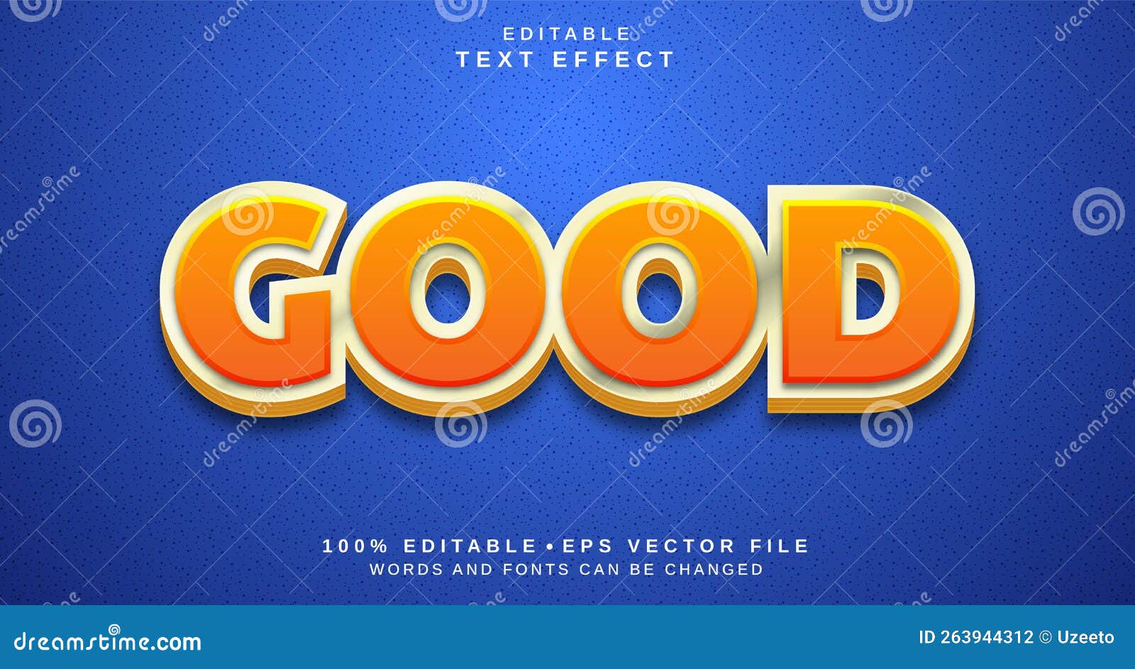 Editable Text Style Effect - Good Text Style Theme Stock Vector ...
