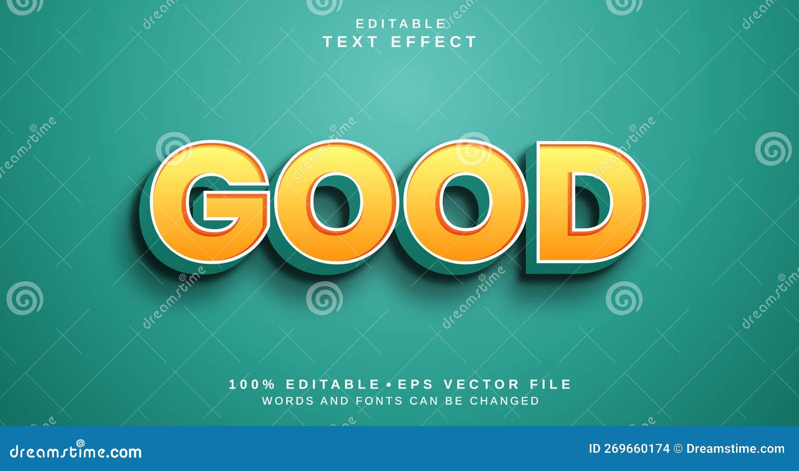 Editable Text Style Effect - Good Text Style Theme Stock Vector ...