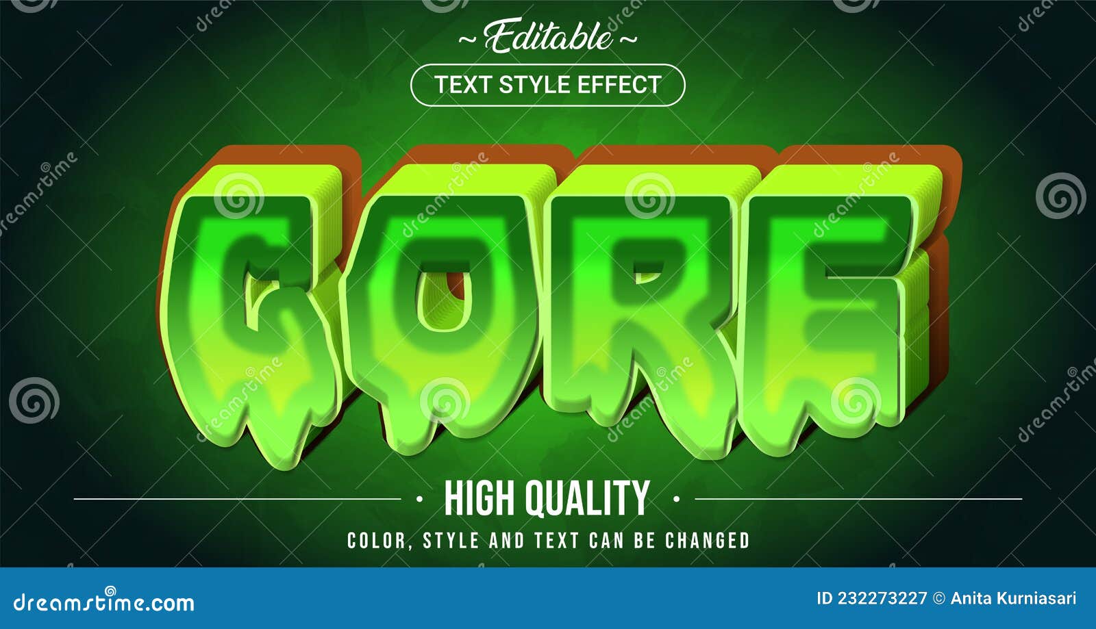 Editable Text Style Effect - Gore Theme Style Stock Vector ...