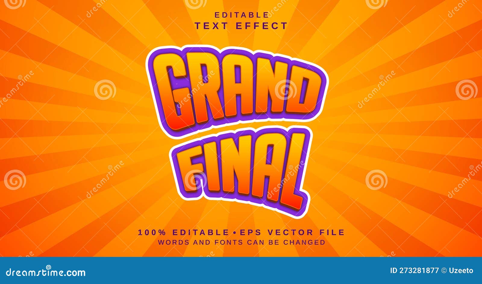 Editable Text Style Effect - Grand Final Text Style Theme Stock Vector ...