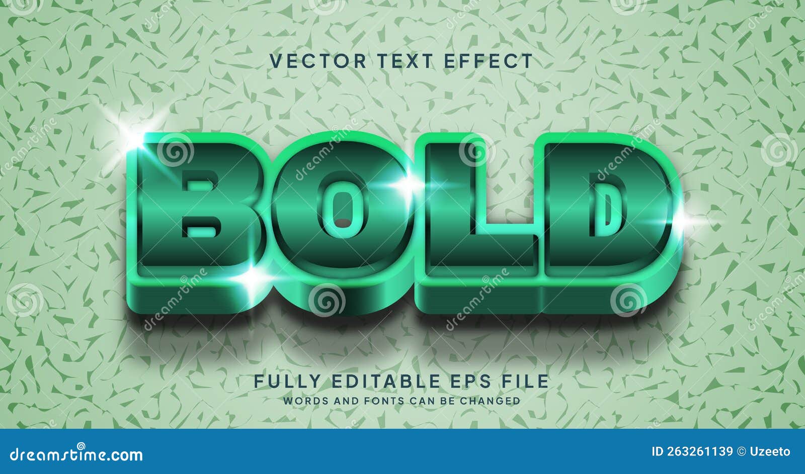 Editable Text Style Effect - Green Bold Text Style Theme Stock Vector ...