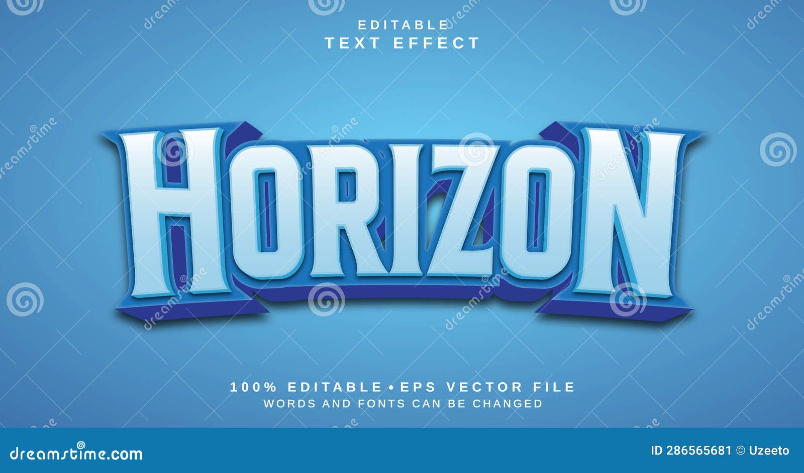 Editable Text Style Effect - Horizon Text Style Theme Stock ...