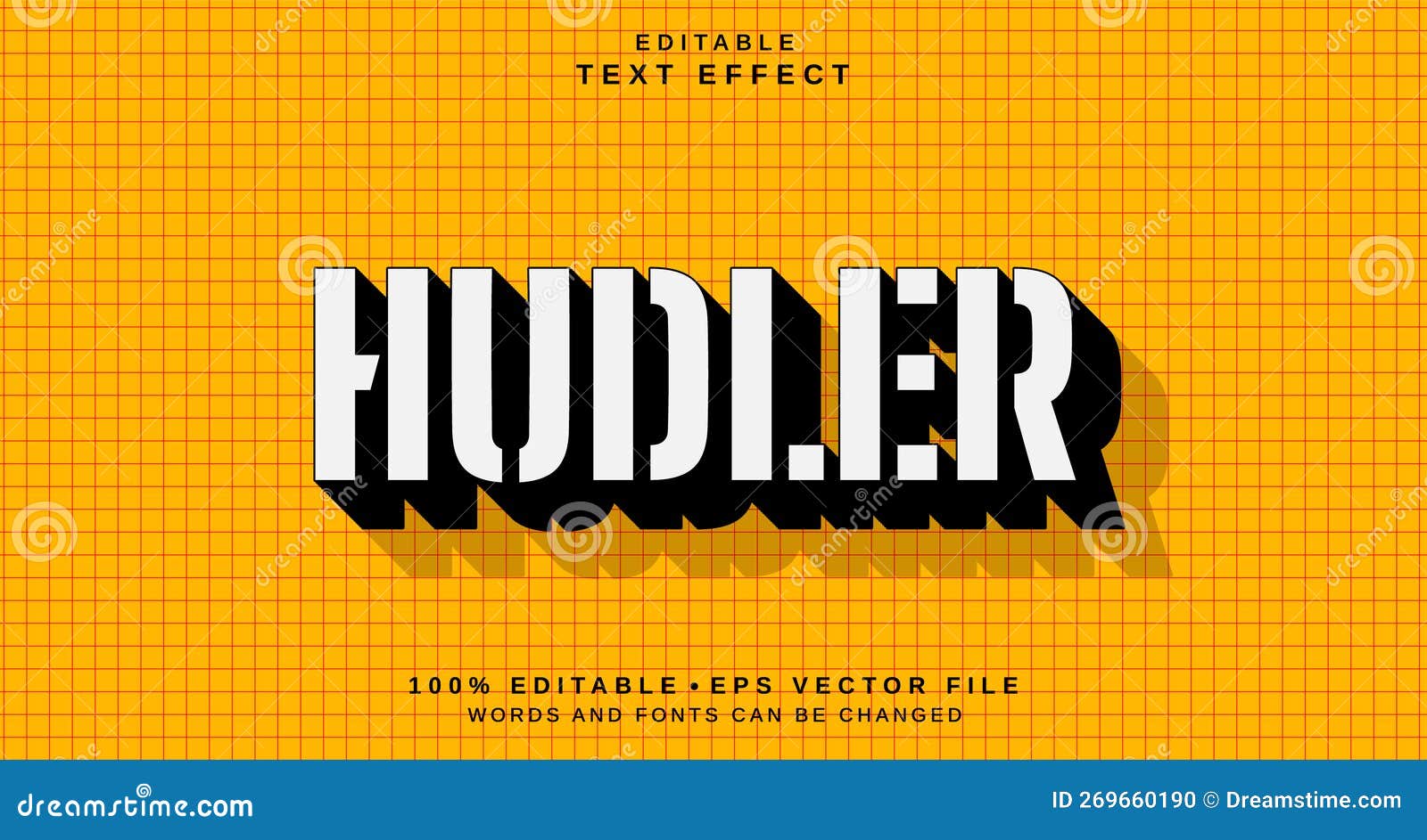 Editable Text Style Effect - Hudler Text Style Theme Stock Vector ...
