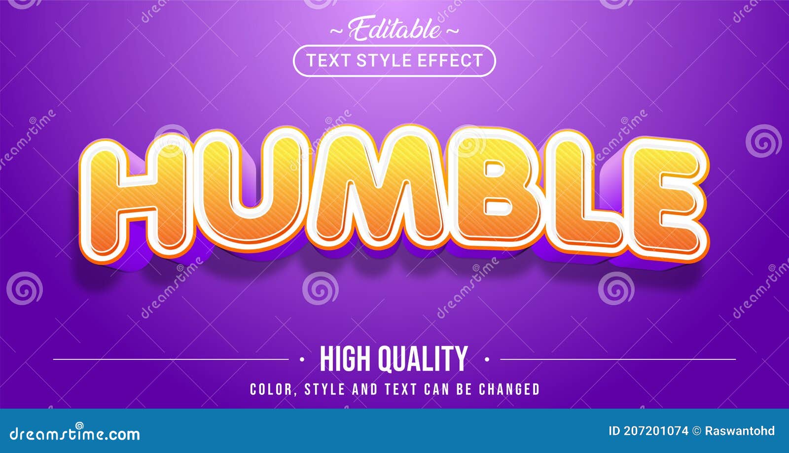 Editable Text Style Effect - Humble Text Style Theme Stock Vector ...