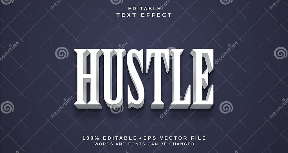 Editable Text Style Effect - Hustle Text Style Theme Stock Vector ...
