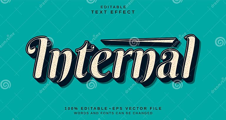 Editable Text Style Effect - Internal Text Style Theme Stock Vector ...