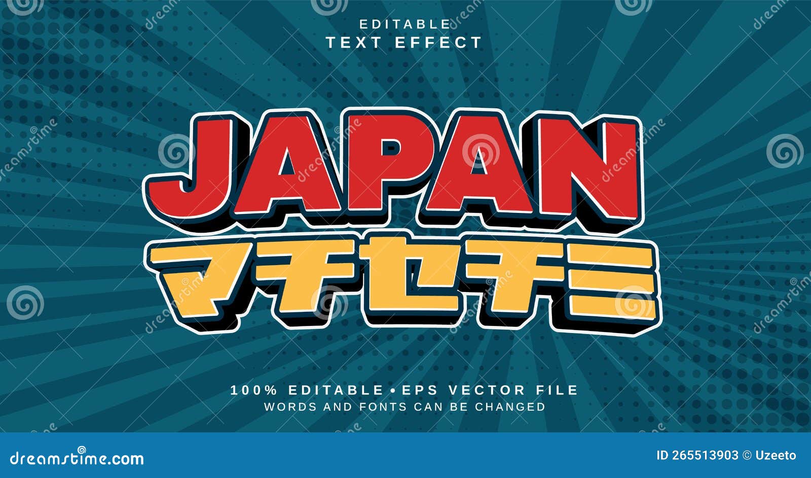 Editable Text Style Effect - Japan Text Style Theme Stock Vector ...