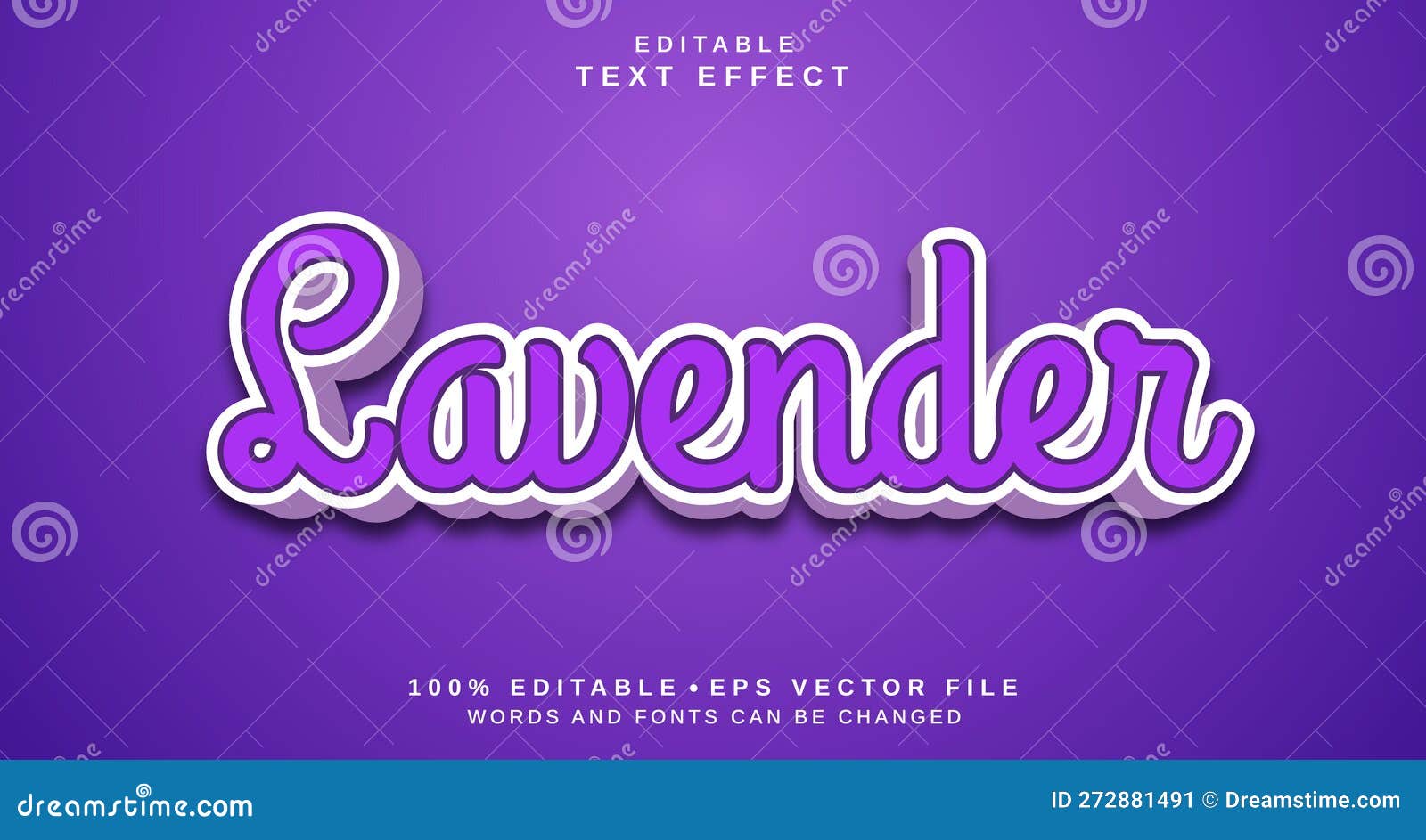 Editable Text Style Effect - Lavender Text Style Theme Stock Vector - Illustration of word ...