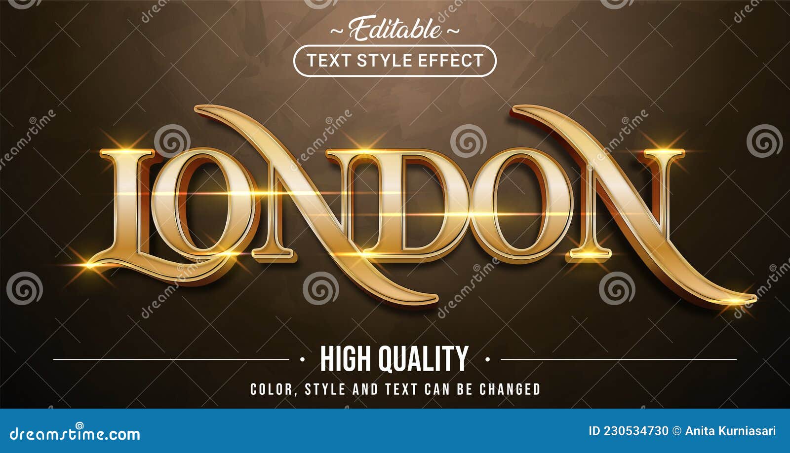 Editable Text Style Effect - London Text Style Theme. Graphic Design ...