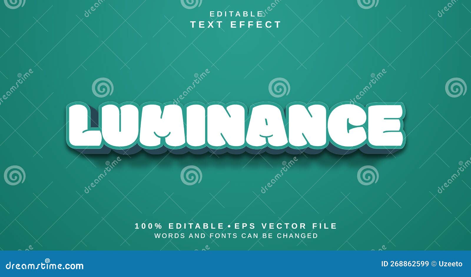 Editable Text Style Effect - Luminance Text Style Theme Stock Vector ...