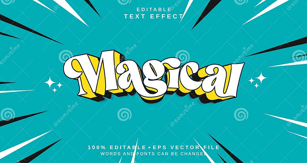 Editable Text Style Effect - Magical Text Style Theme Stock Vector ...