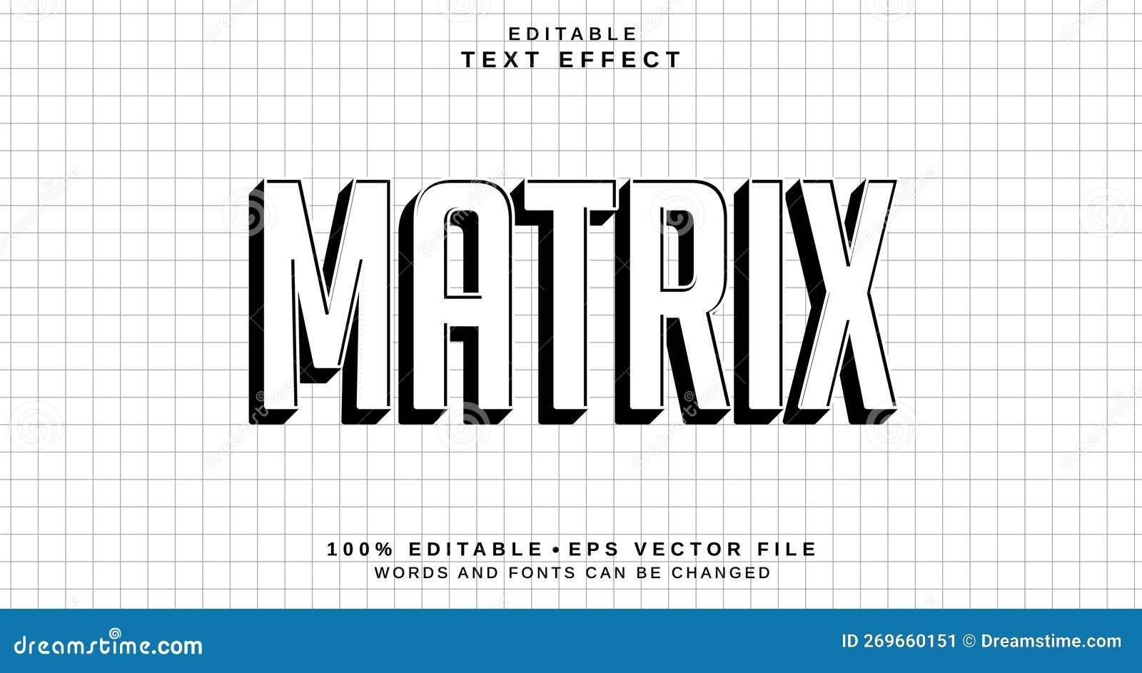 Editable Text Style Effect - Matrix Text Style Theme Stock Vector ...