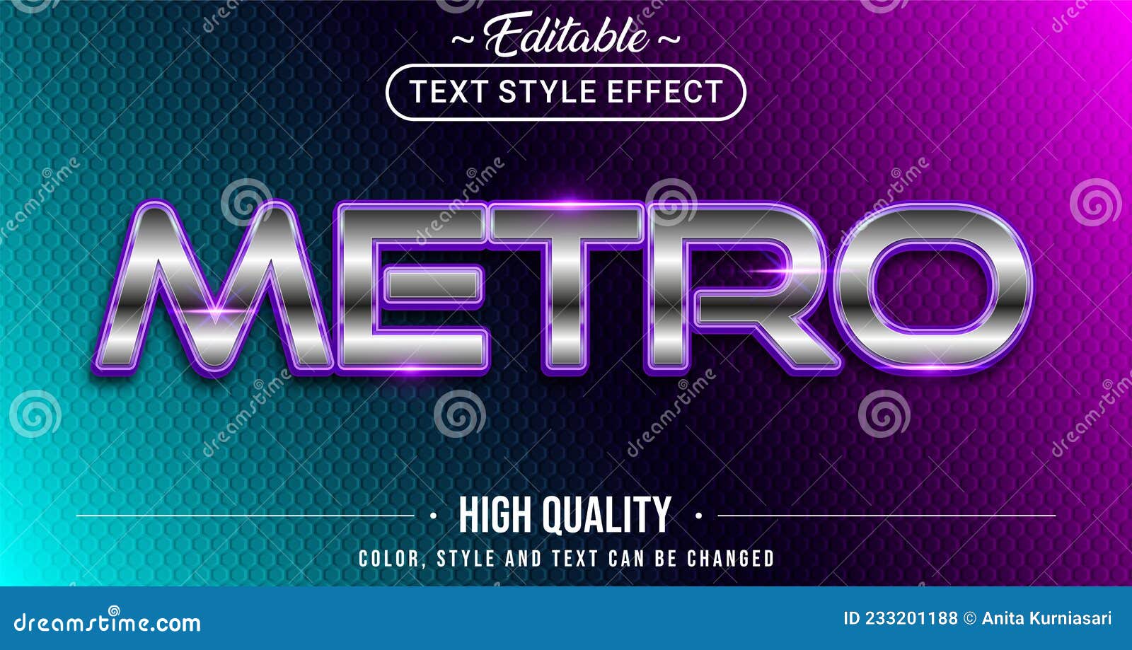 Editable Text Style Effect - Metro Theme Style Stock Vector ...