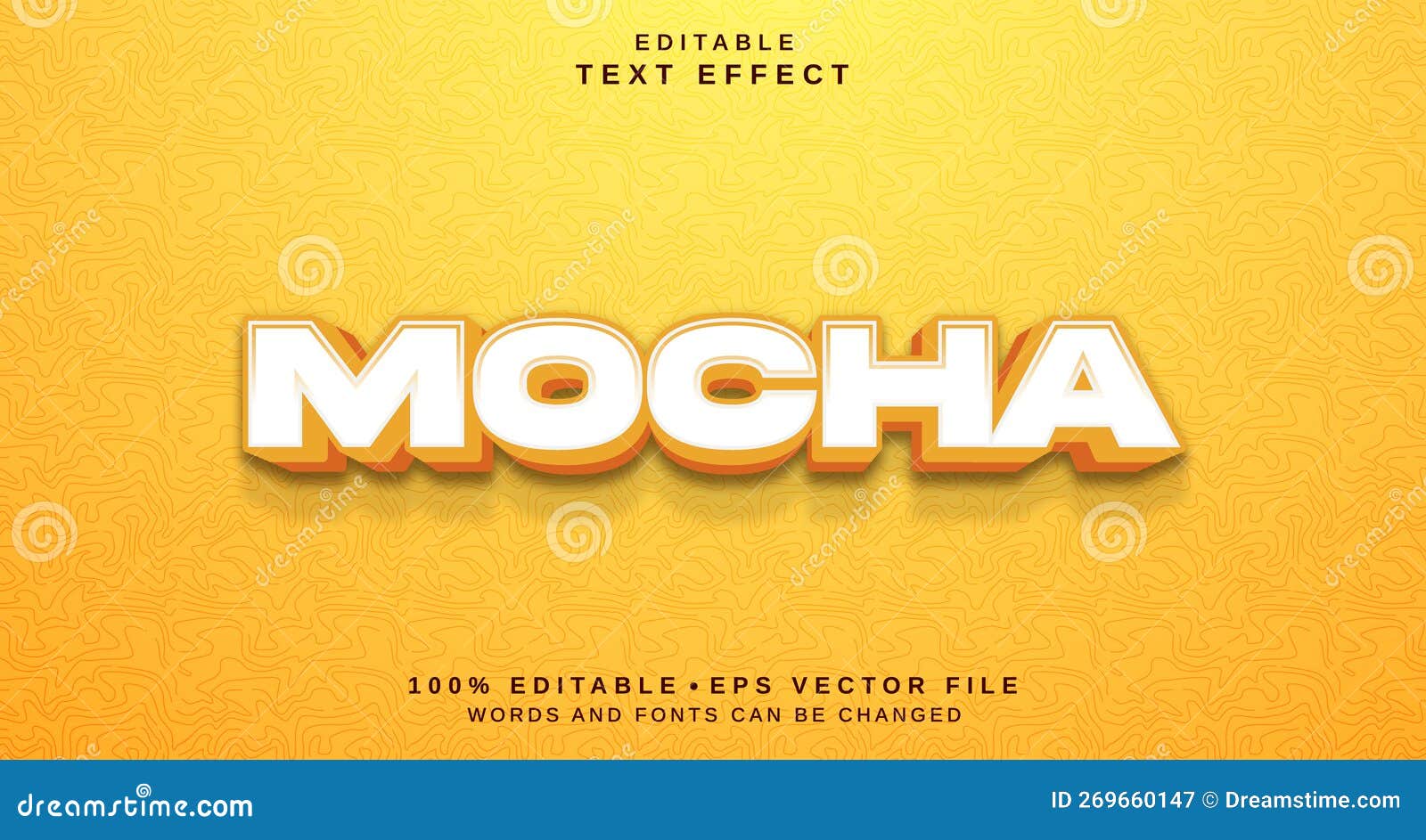 Editable Text Style Effect - Mocha Text Style Theme Stock Vector ...