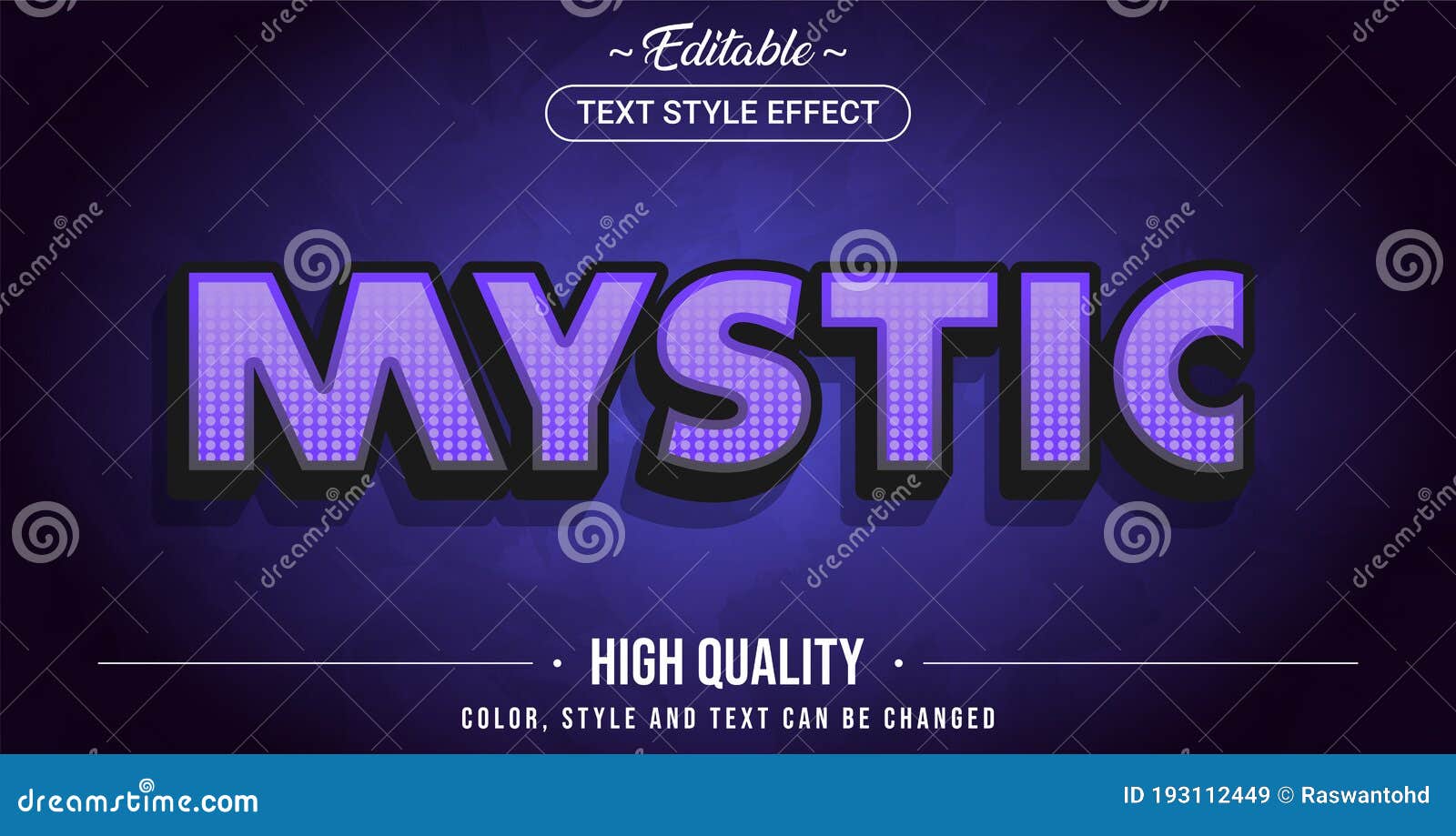 Editable Text Style Effect - Mystic Theme Style Stock Vector ...