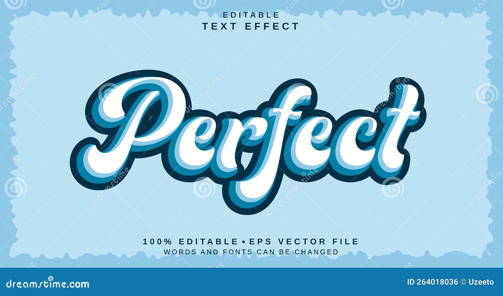 Editable Text Style Effect - Perfect Text Style Theme Stock Vector ...