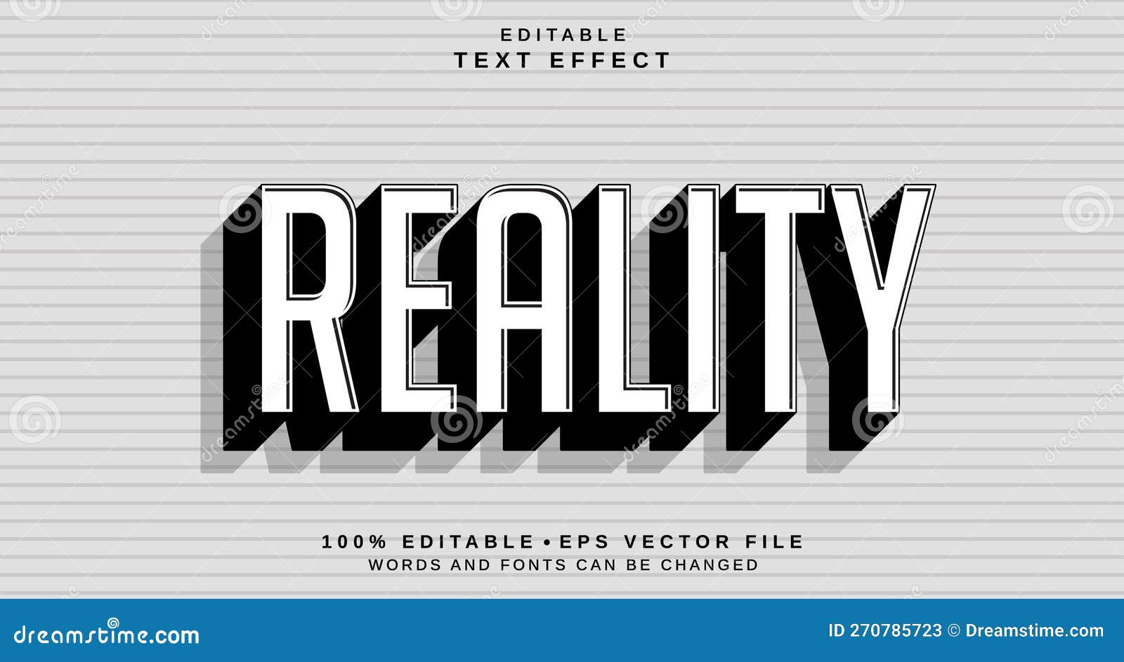 Editable Text Style Effect - Reality Text Style Theme Stock Vector ...