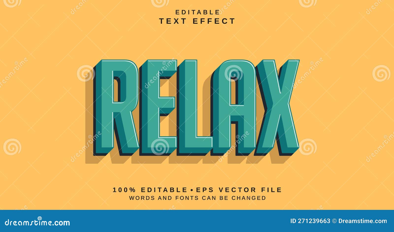 Editable Text Style Effect - Relax Text Style Theme Stock Vector ...