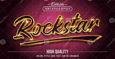 Editable Text Style Effect - Rockstar Text Style Theme Stock Vector ...