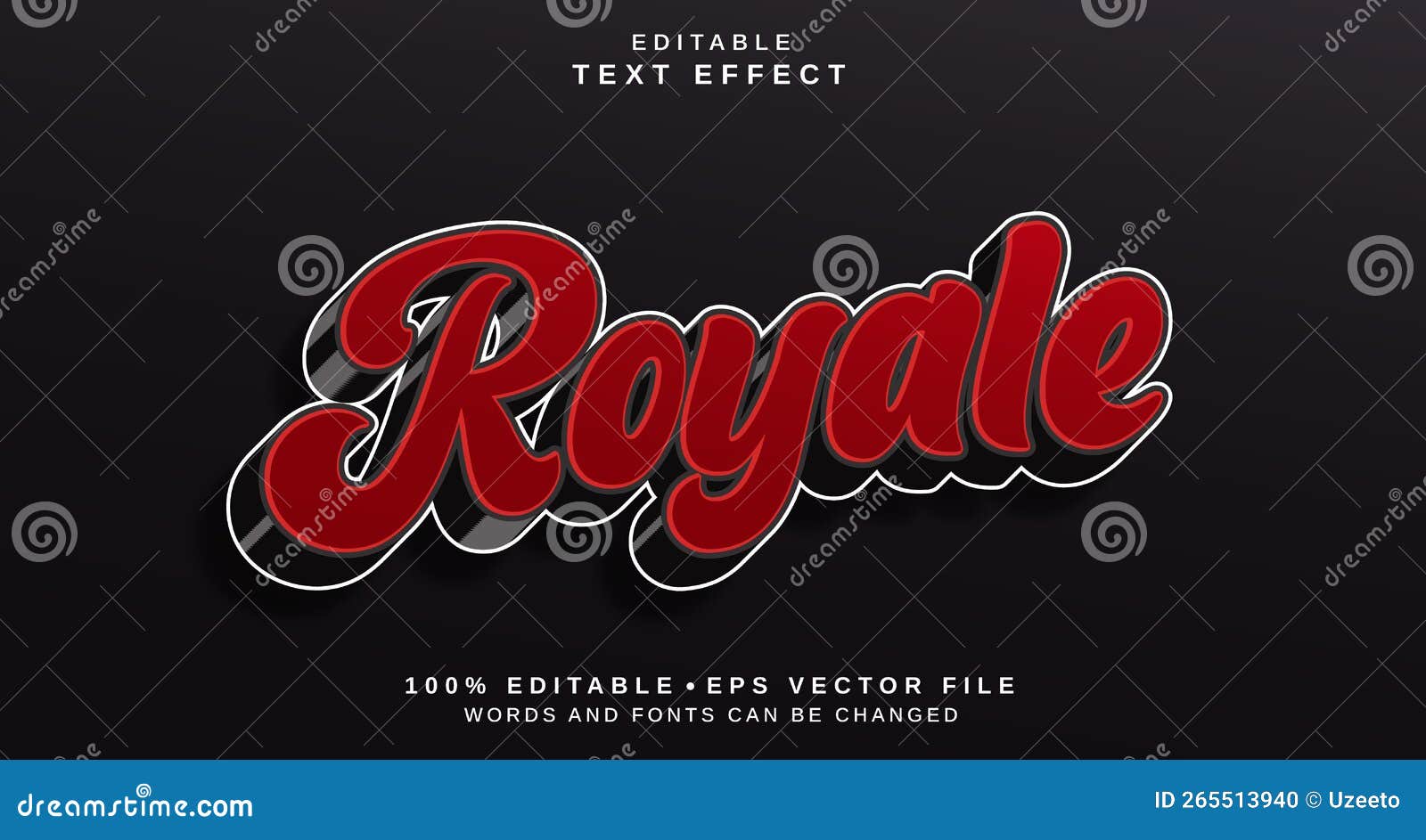 Editable Text Style Effect - Royale Text Style Theme Stock Vector ...