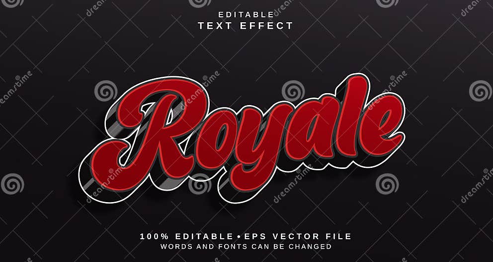 Editable Text Style Effect - Royale Text Style Theme Stock Vector ...