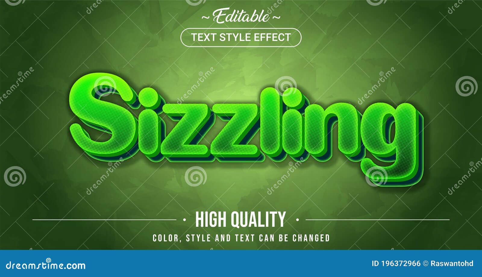 Editable Text Style Effect - Sizzling Theme Style Stock Vector ...