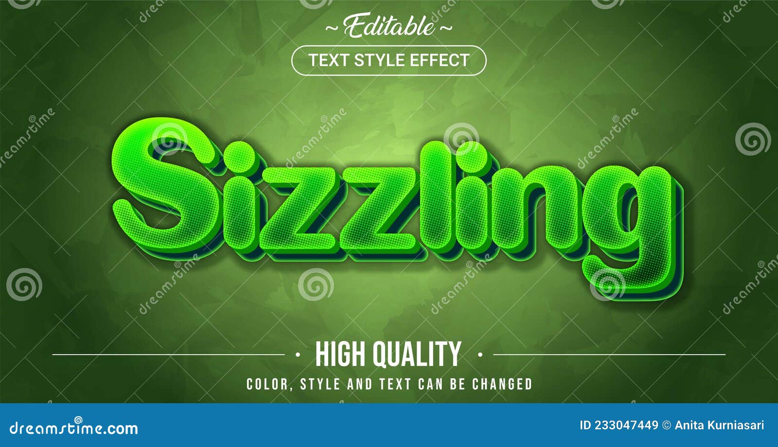 Editable Text Style Effect - Sizzling Theme Style Stock Vector ...