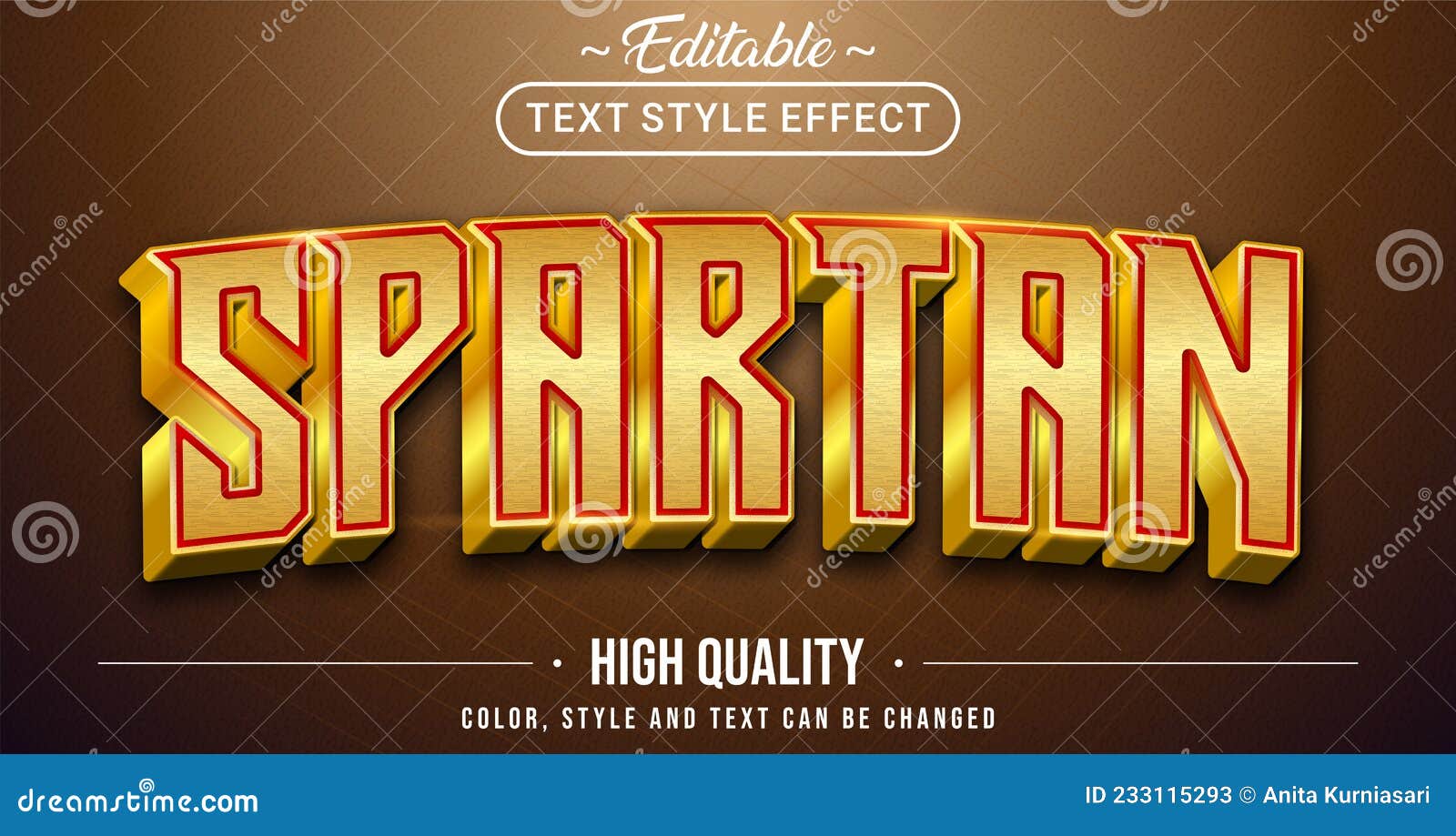 Editable Text Style Effect - Spartan Theme Style Stock Vector ...