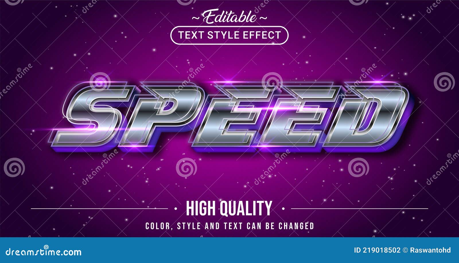 Editable Text Style Effect - Speed Text Style Theme Stock Vector ...