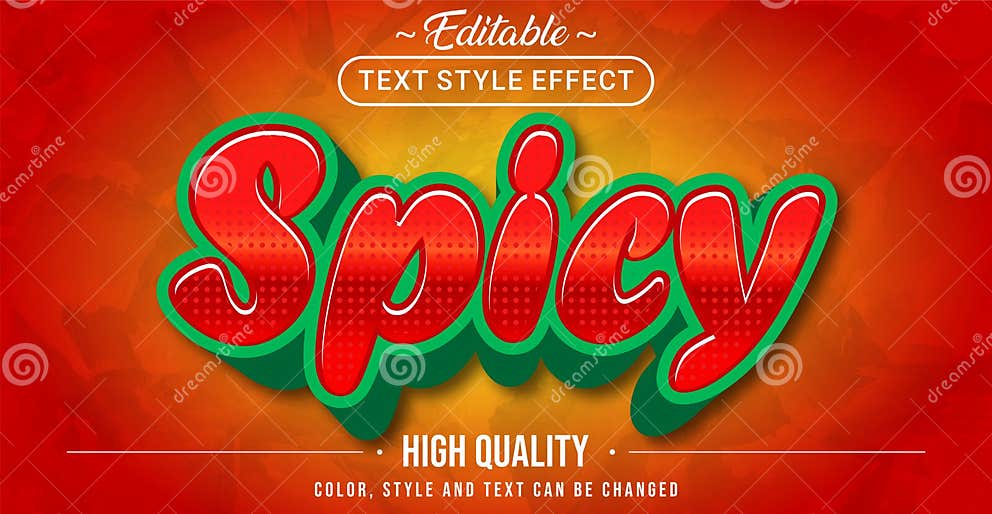 Editable Text Style Effect - Spicy Theme Style Stock Vector ...