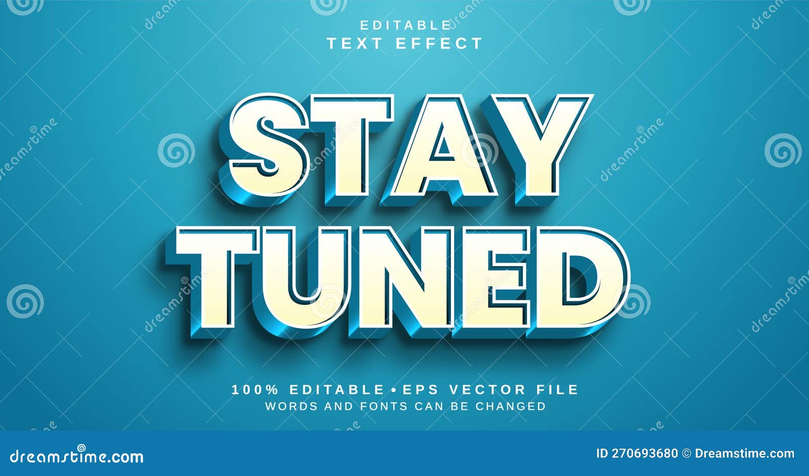 Editable Text Style Effect - Stay Tuned Text Style Theme Stock Vector ...