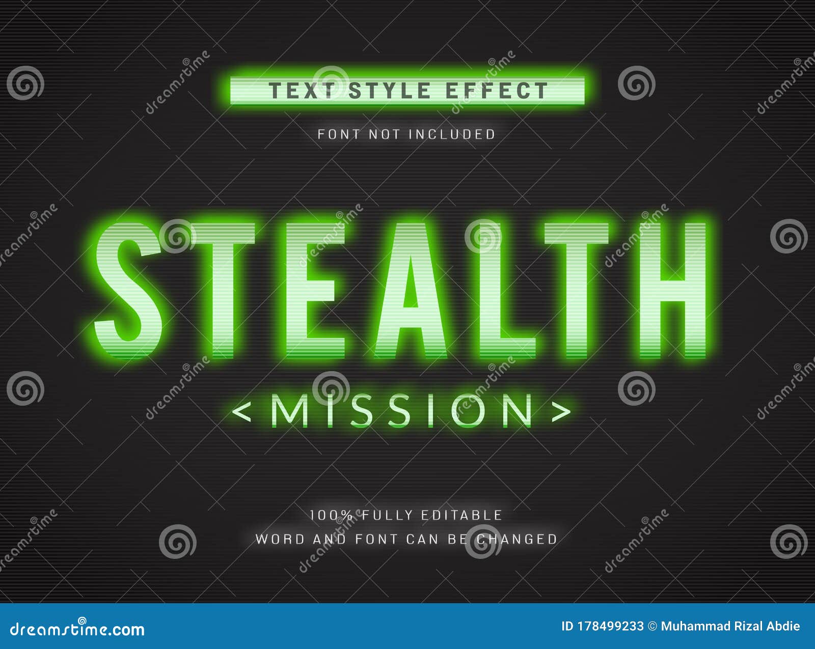 Editable Text Style Effect, Stealth Operation Mission Military Digital ...