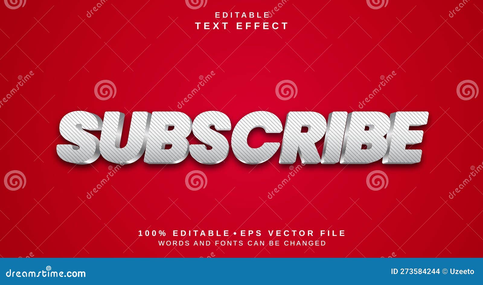 Editable Subscribe Text Effect In Luxury And Modern Style Eps File Vector Illustration ...