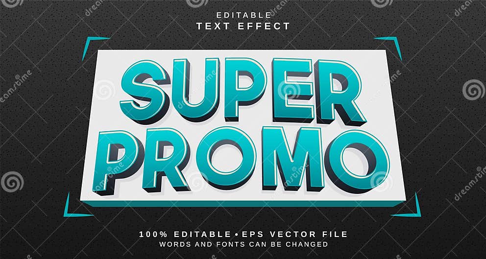 Editable Text Style Effect - Super Promo Text Style Theme Stock ...