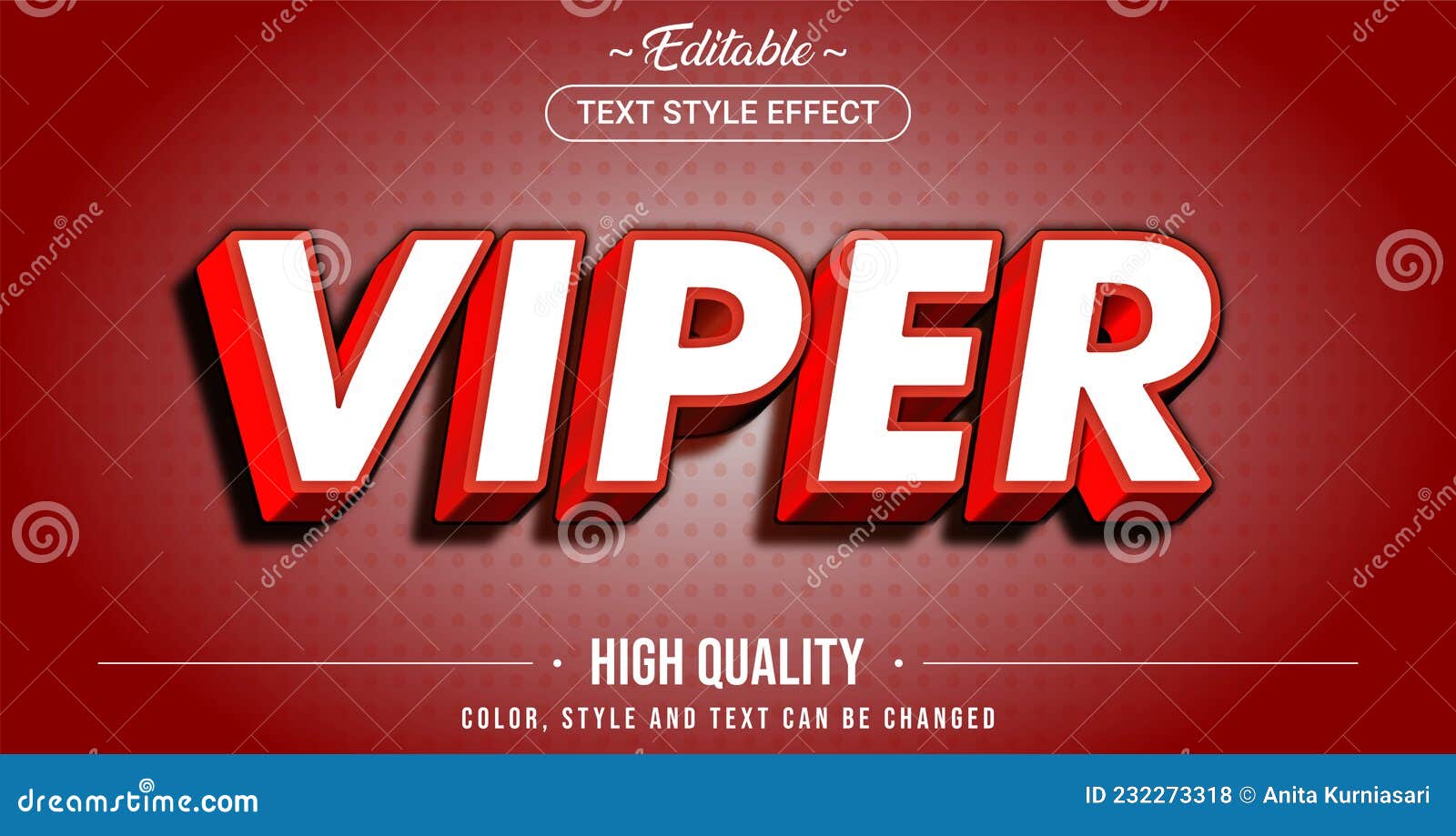 Editable Text Style Effect - Viper Theme Style Stock Vector ...