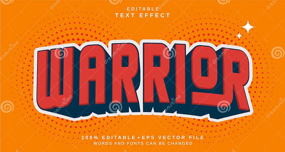 Editable Text Style Effect - Warrior Text Style Theme Stock ...
