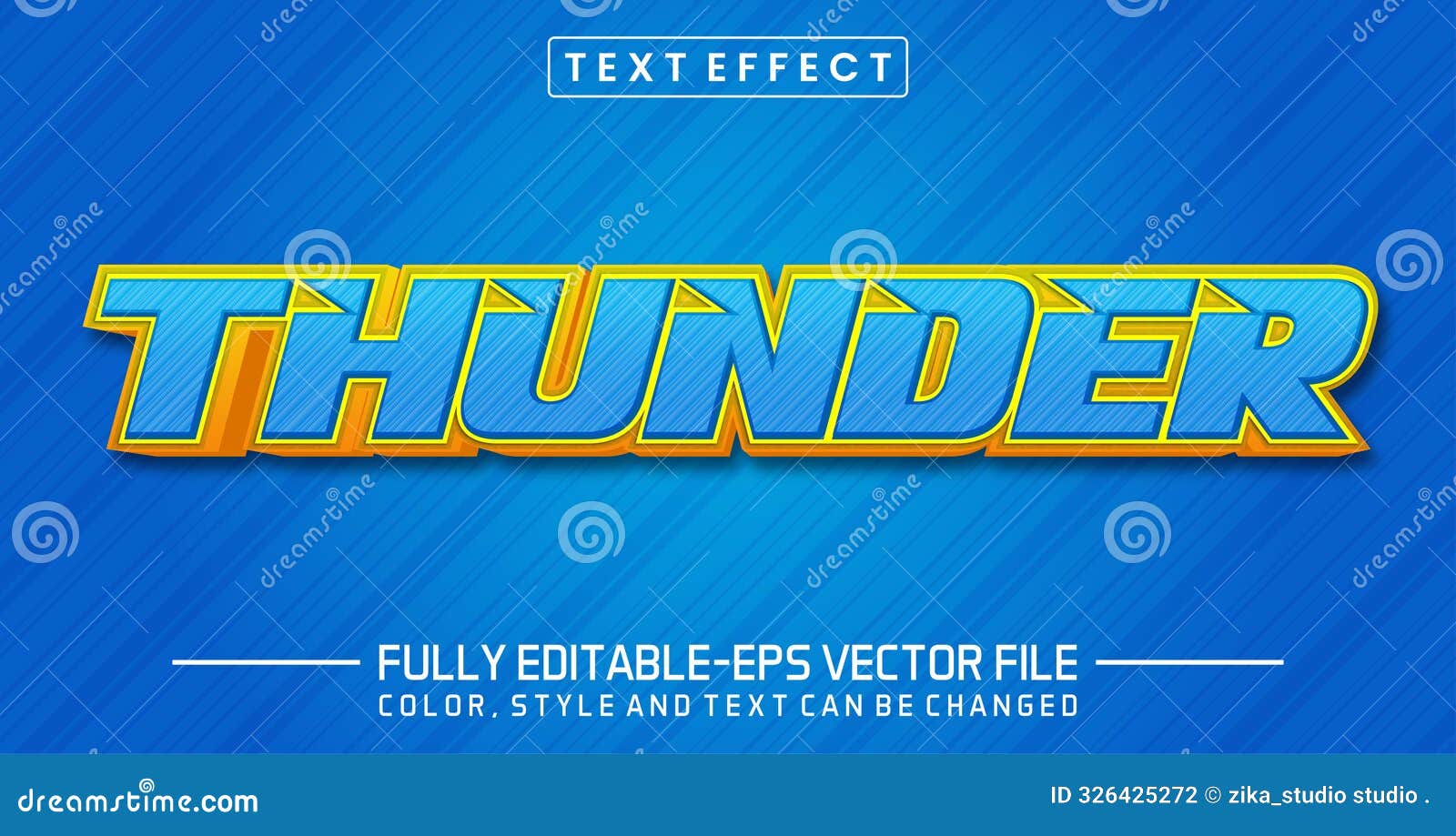 Editable Thunder Text Style Effect - Text Style Concept Stock ...