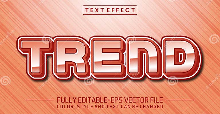 Editable Trend Text Effect - Trend Text Style Theme Stock Vector - Illustration of letter, type ...