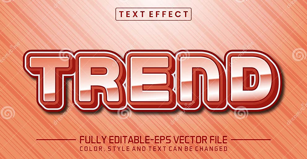 Editable Trend Text Effect - Trend Text Style Theme Stock Vector ...