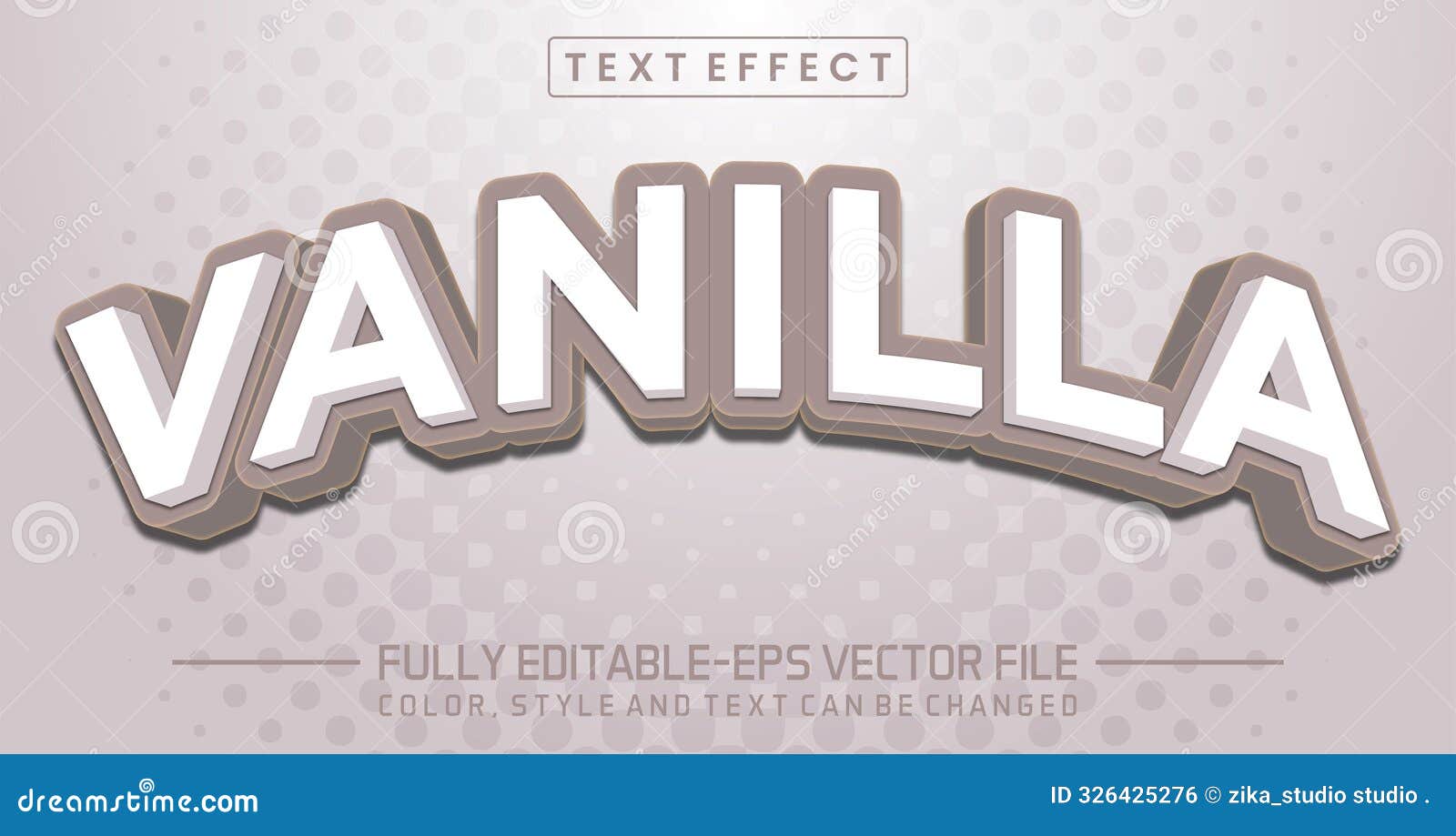 Editable Vanilla Text Style Effect - Text Style Concept Stock ...