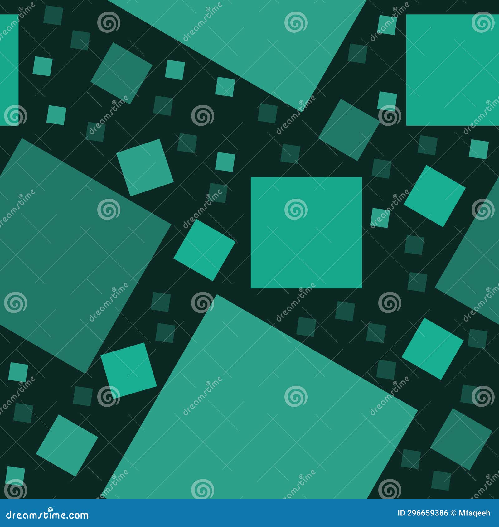 Green Rectangles Vector Dark Background Seamless Pattern Stock ...