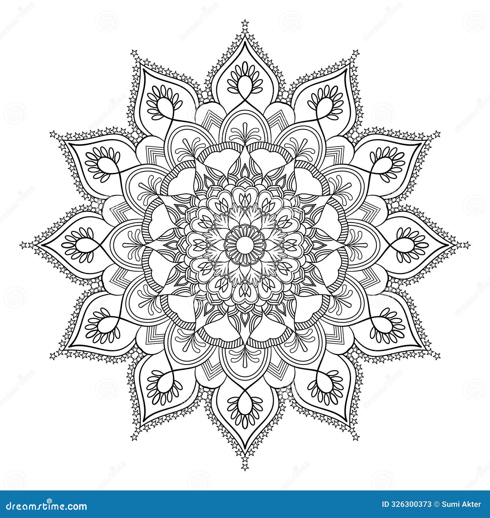 Floral Mandala Design Template Vector File Stock Illustration ...