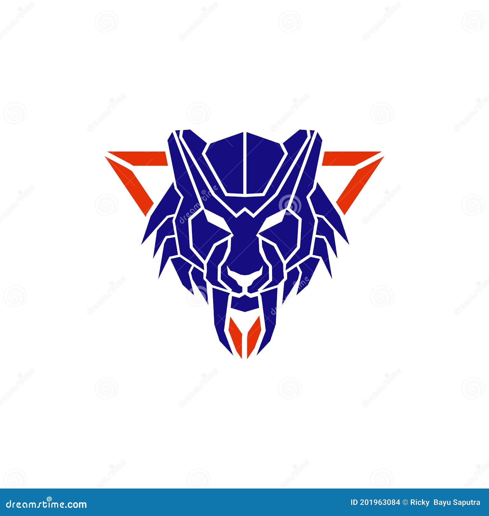 Modern Tech Geometric Saber Tooth Tiger Vector Icon Stock Vector ...