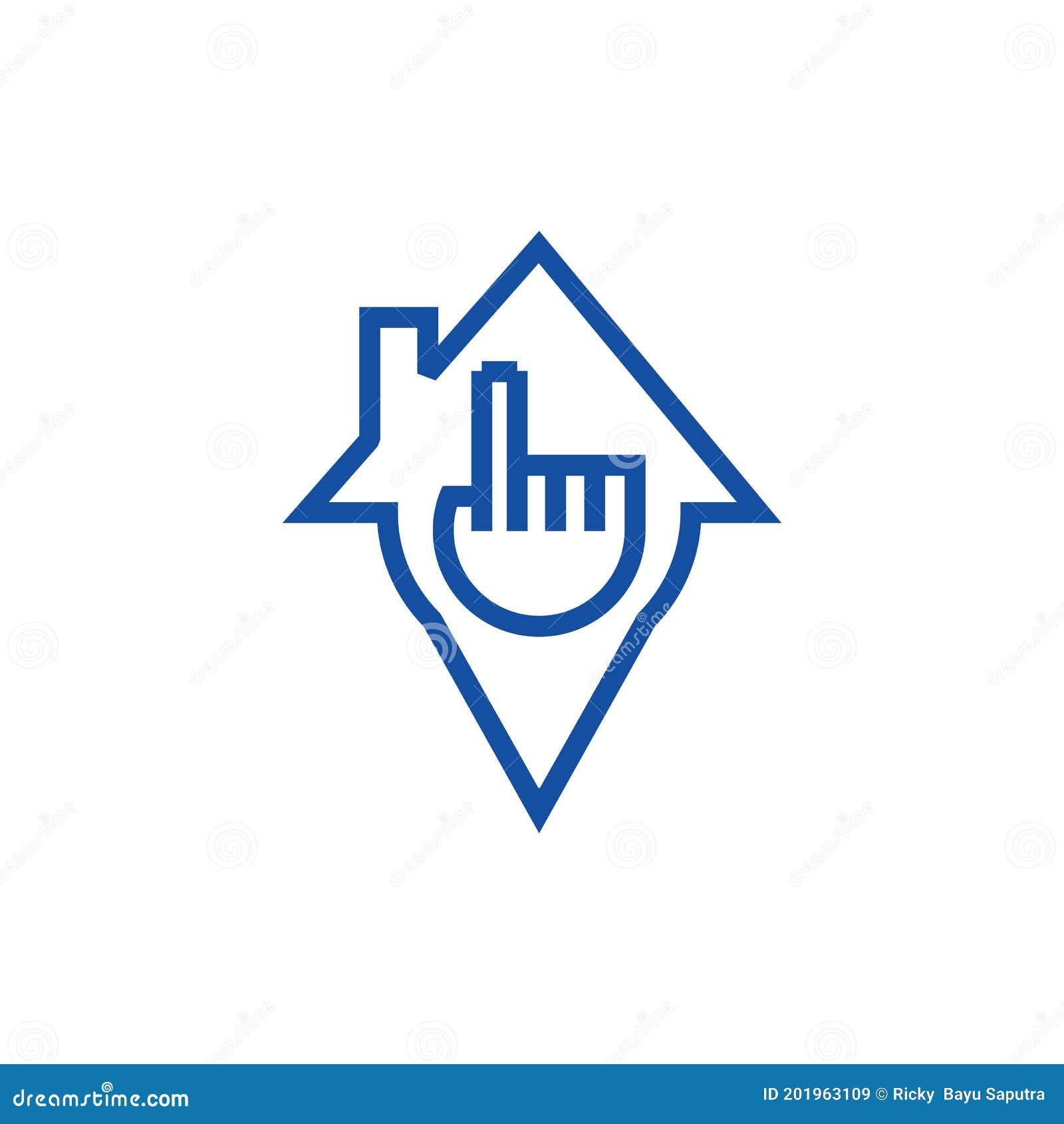 Modern Minimalist Smart Home App Icon Vector Stock Vector ...